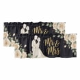 2 Pack Mr Mrs Valance for Window Anniversary Wedding Bride and Groom ...