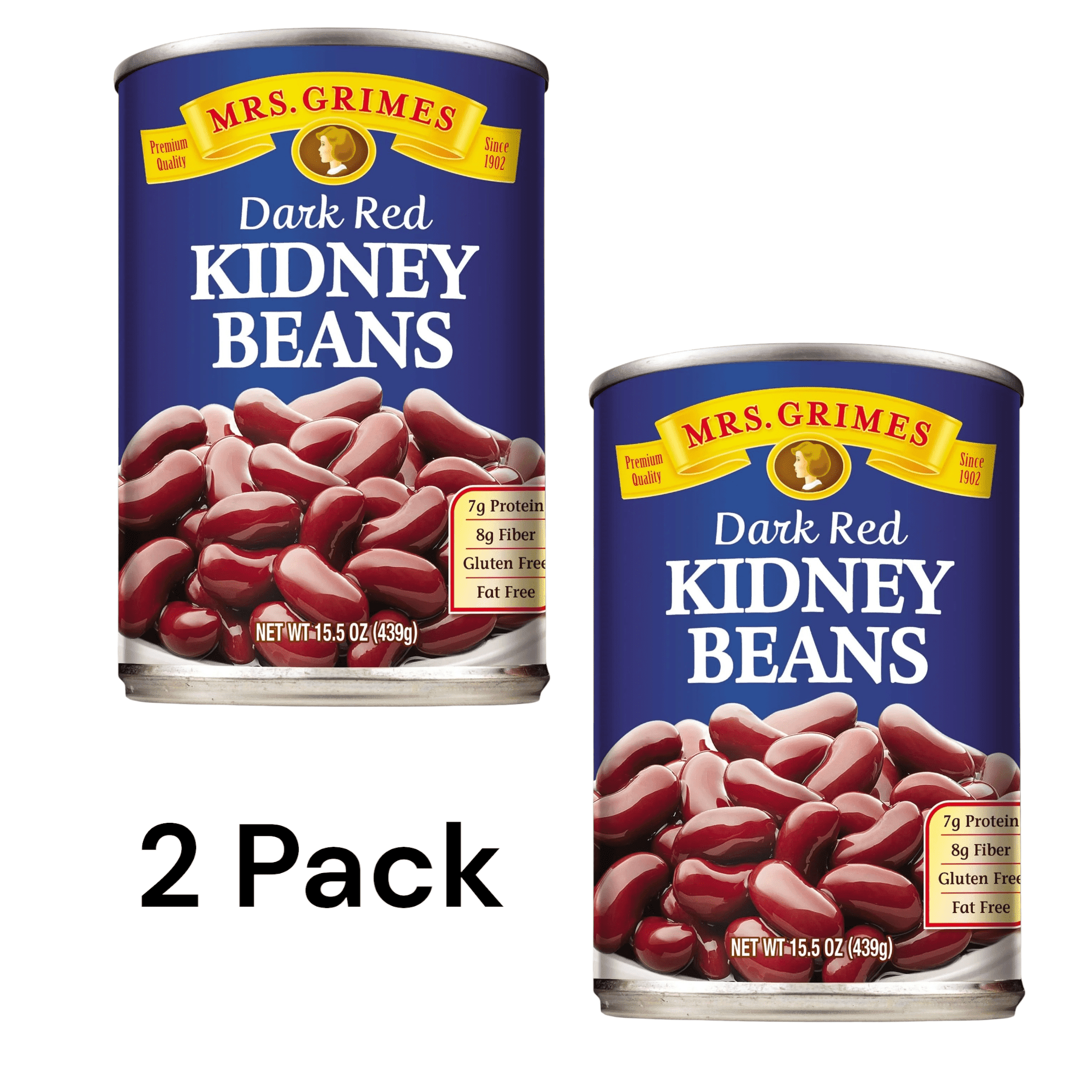 Mrs. Grimes Dark Red Kidney Beans, 2 Pack, 15.5 oz Can - Walmart.com
