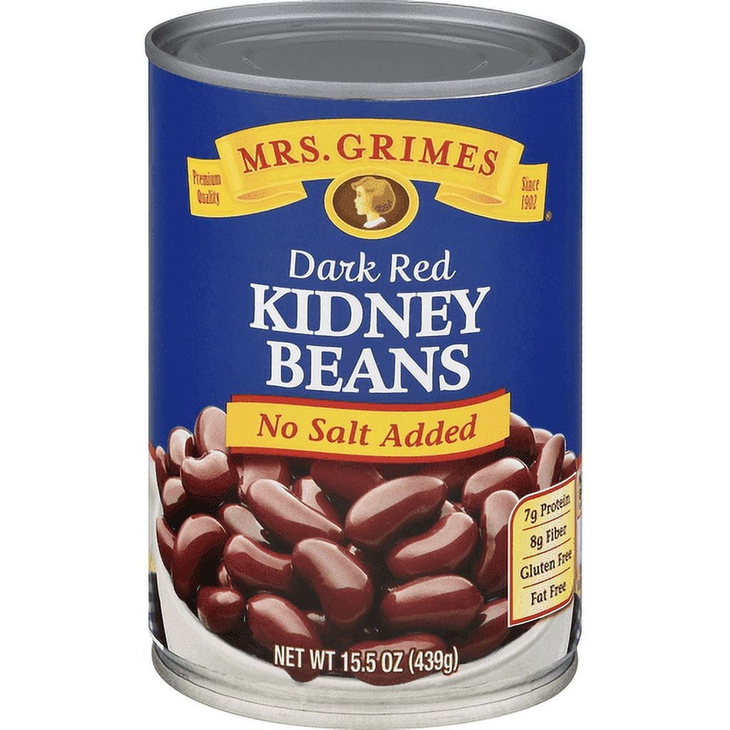 ( 2 Pack ) Mrs Grimes Kidney Beans, Dark Red, No Salt Added - Walmart.com