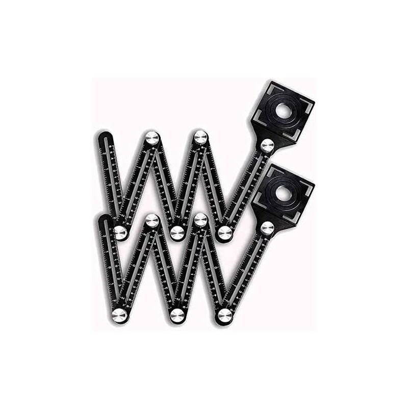 2 Pack Multi Angle Measuring Ruler, Accurate Premium Aluminum Alloy ...