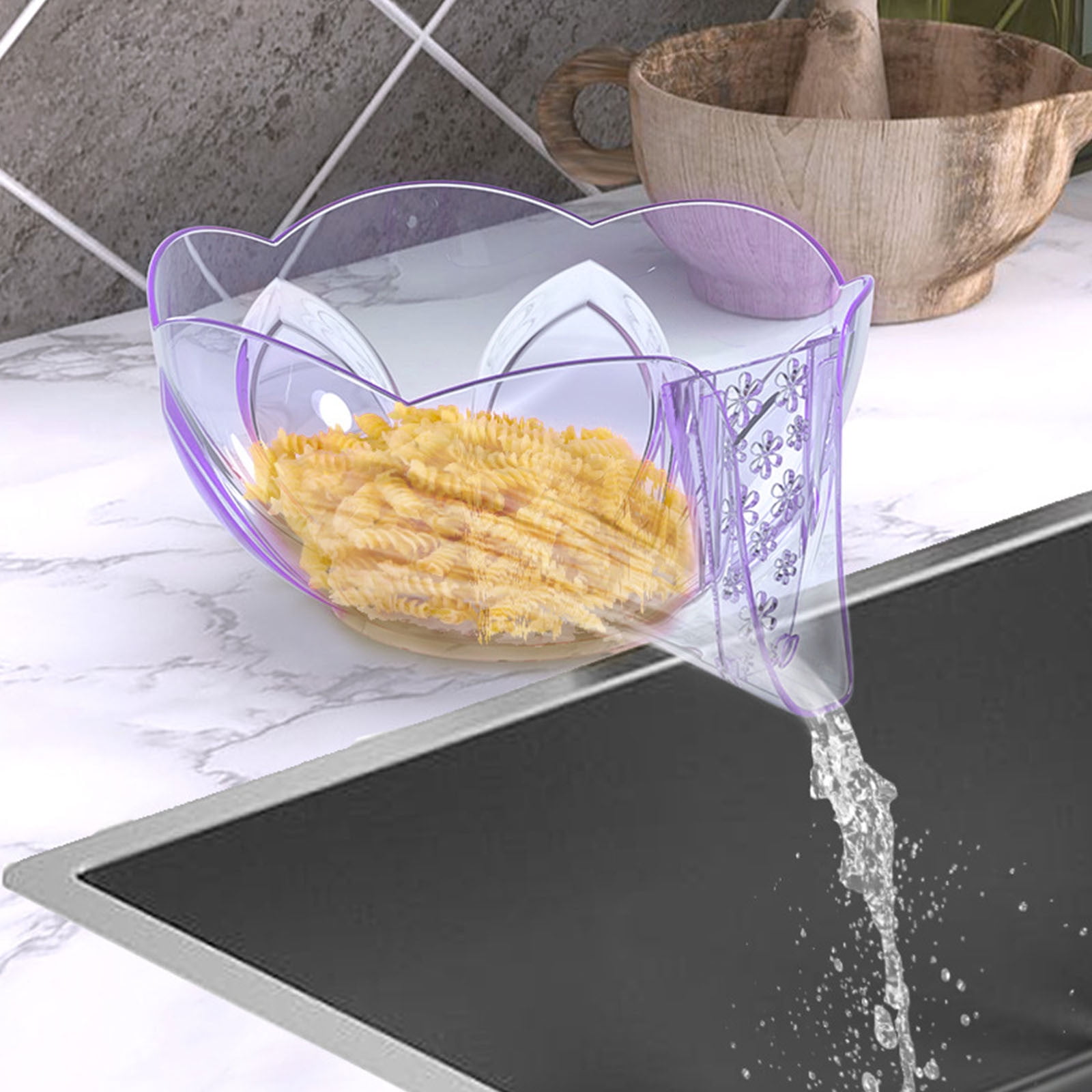 2 Pack Multi-Functional Drain Basket New Drainage Basket Funnel Kitchen ...