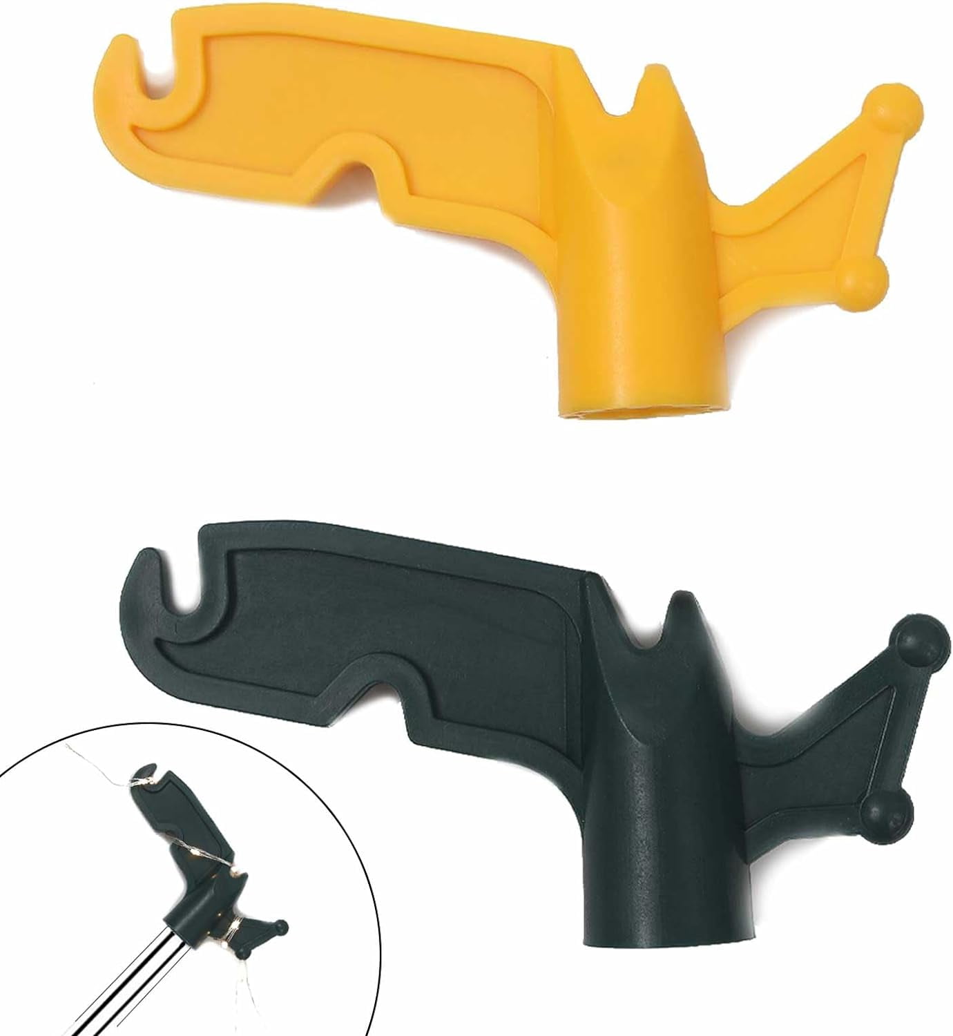 (2-Pack Multi-Purpose Plastic Utility Hook Attachment for Poles-Screw ...