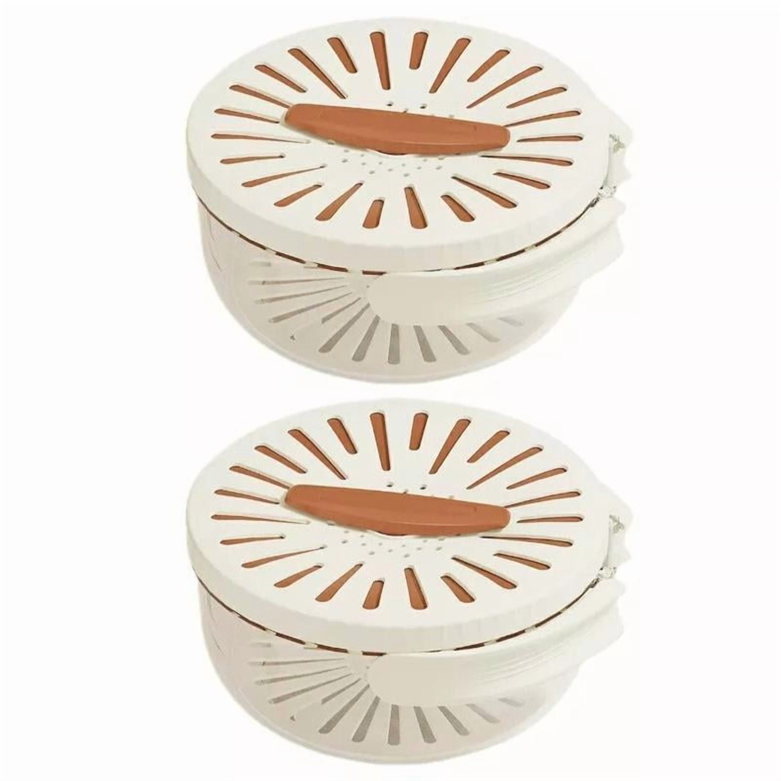 2 Pack Multifunctional Fruit Strainer Container with Lid,2 in 1 Drain ...