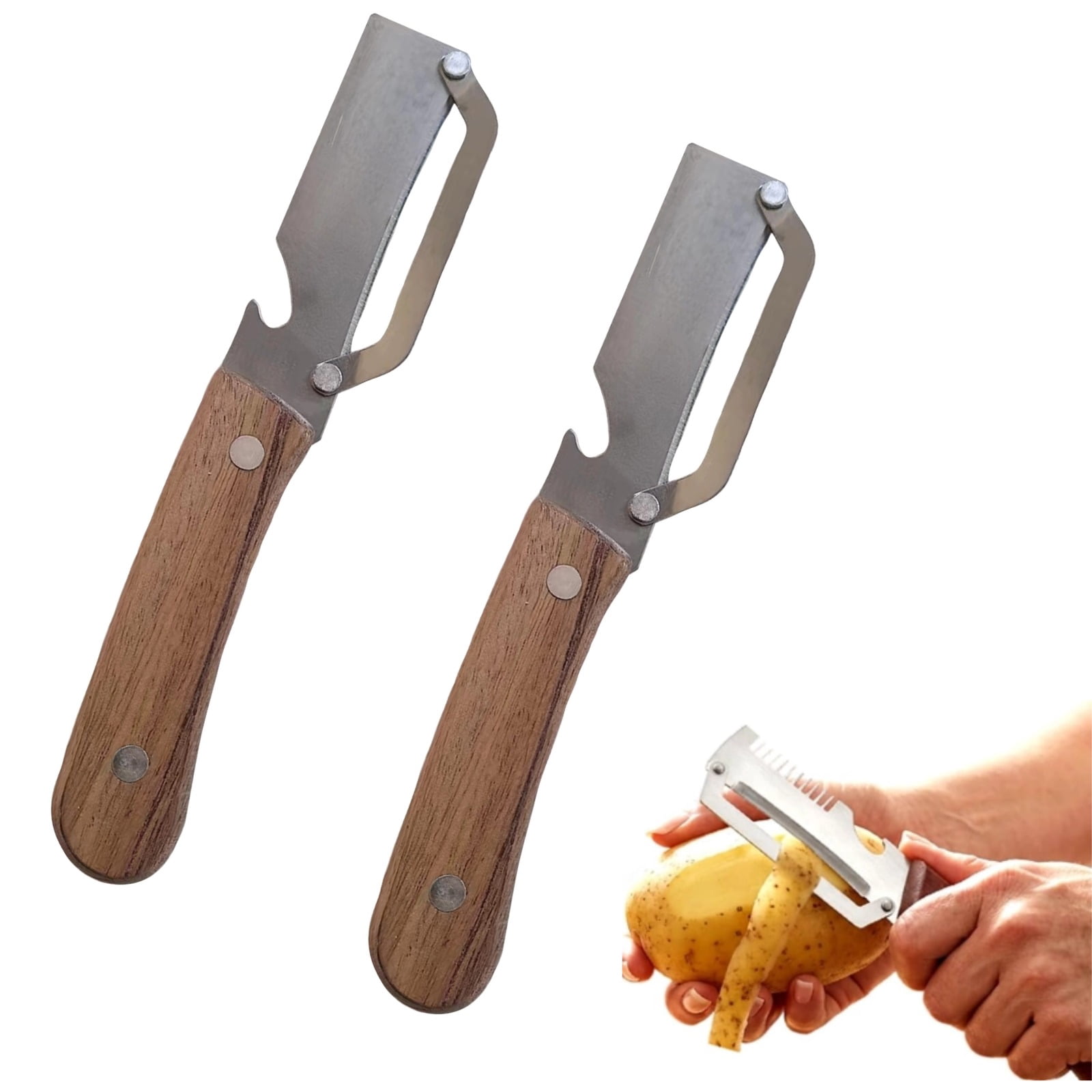 2-Pack Multifunctional Vegetable Peeler, 3 in 1 Kitchen Peeler with ...