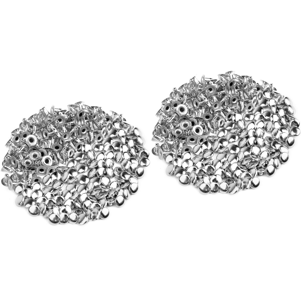 Set of 2 Mushroom Metal Rivets Beads Spikes Studs Round Silver ...