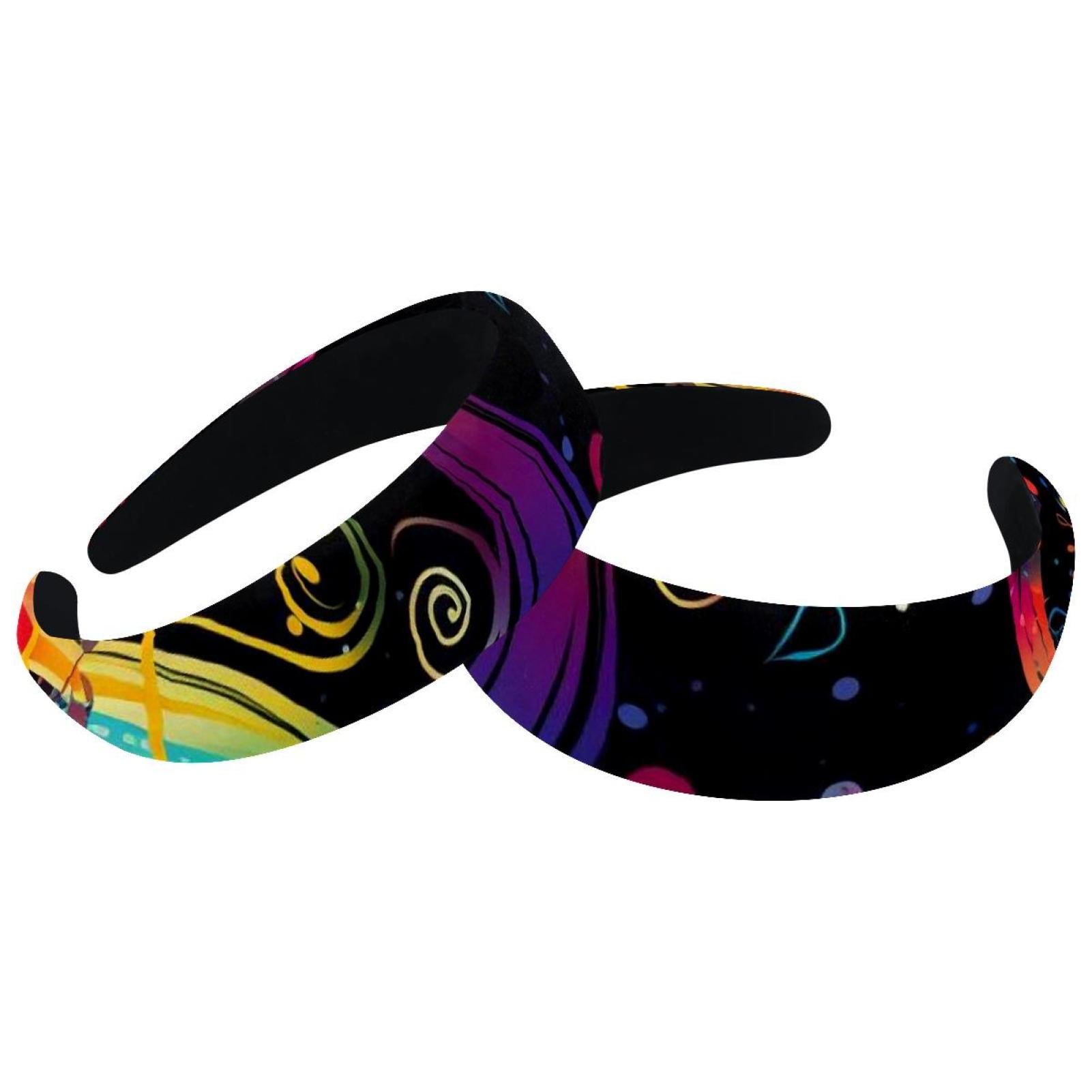 2 Pack Music Note Headbands -Wide Fashion Head Bands for Women and ...