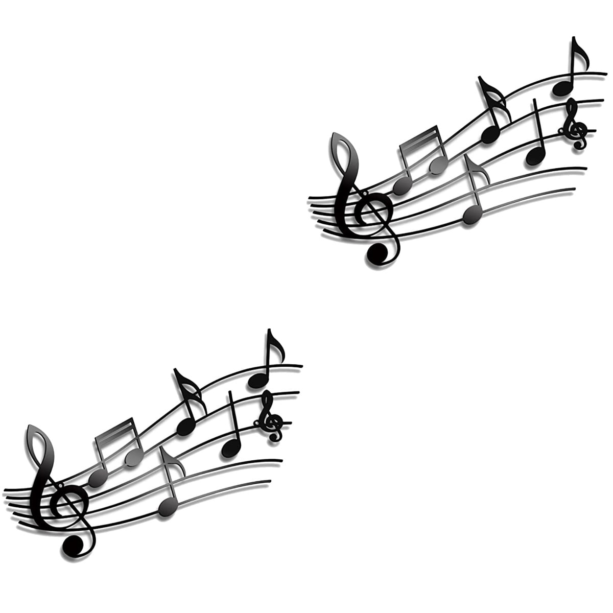 2 Pack Music Signs Black Musical Note Decoration Beautiful - Walmart.com