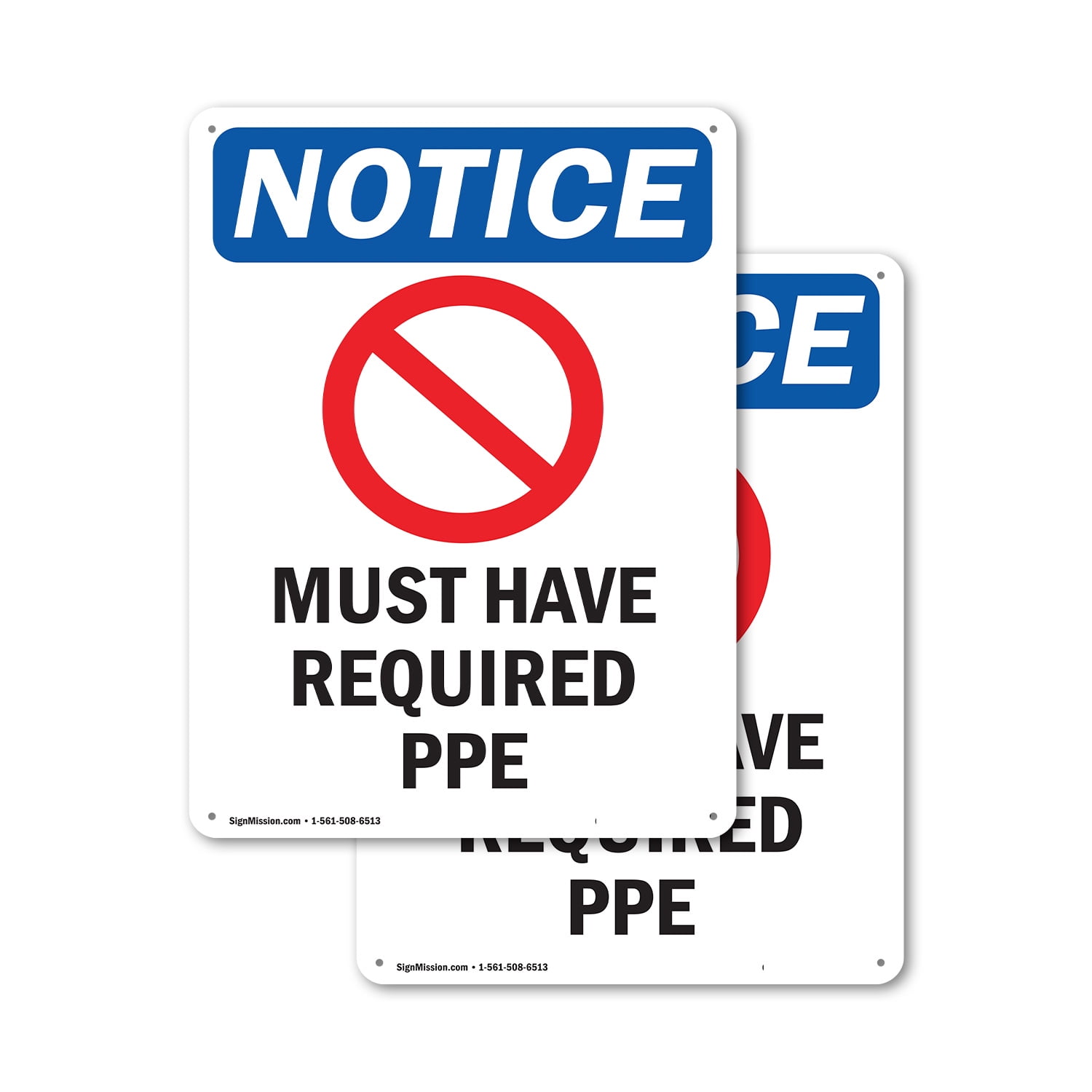 (2 Pack) Must Have Required PPE OSHA Notice Sign 18 Inch X 24 Inch ...