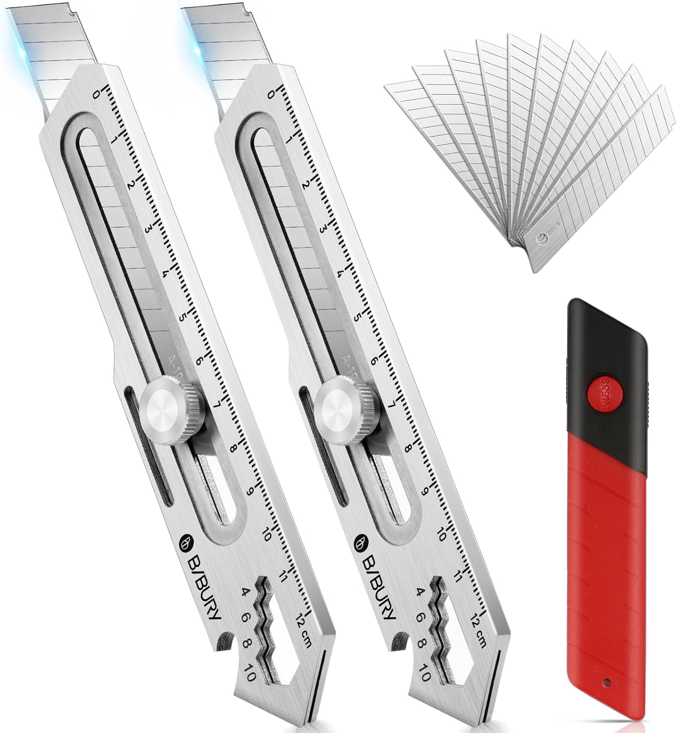 2 Pack Mutipurpose Utility Knife, Heave Duty Full Stainless Steel ...