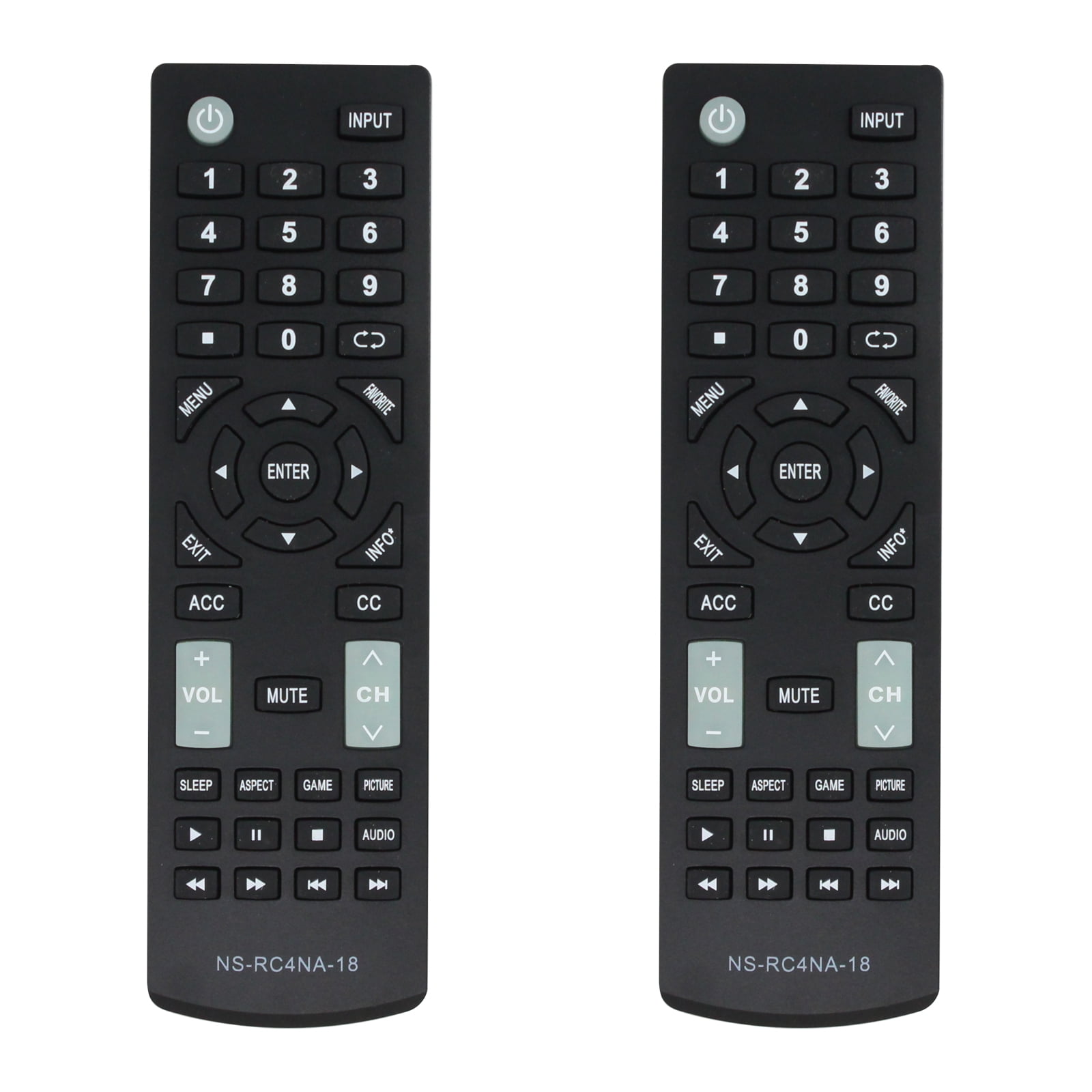2-Pack NS-RC4NA-18 Remote Control Replacement - Compatible with ...