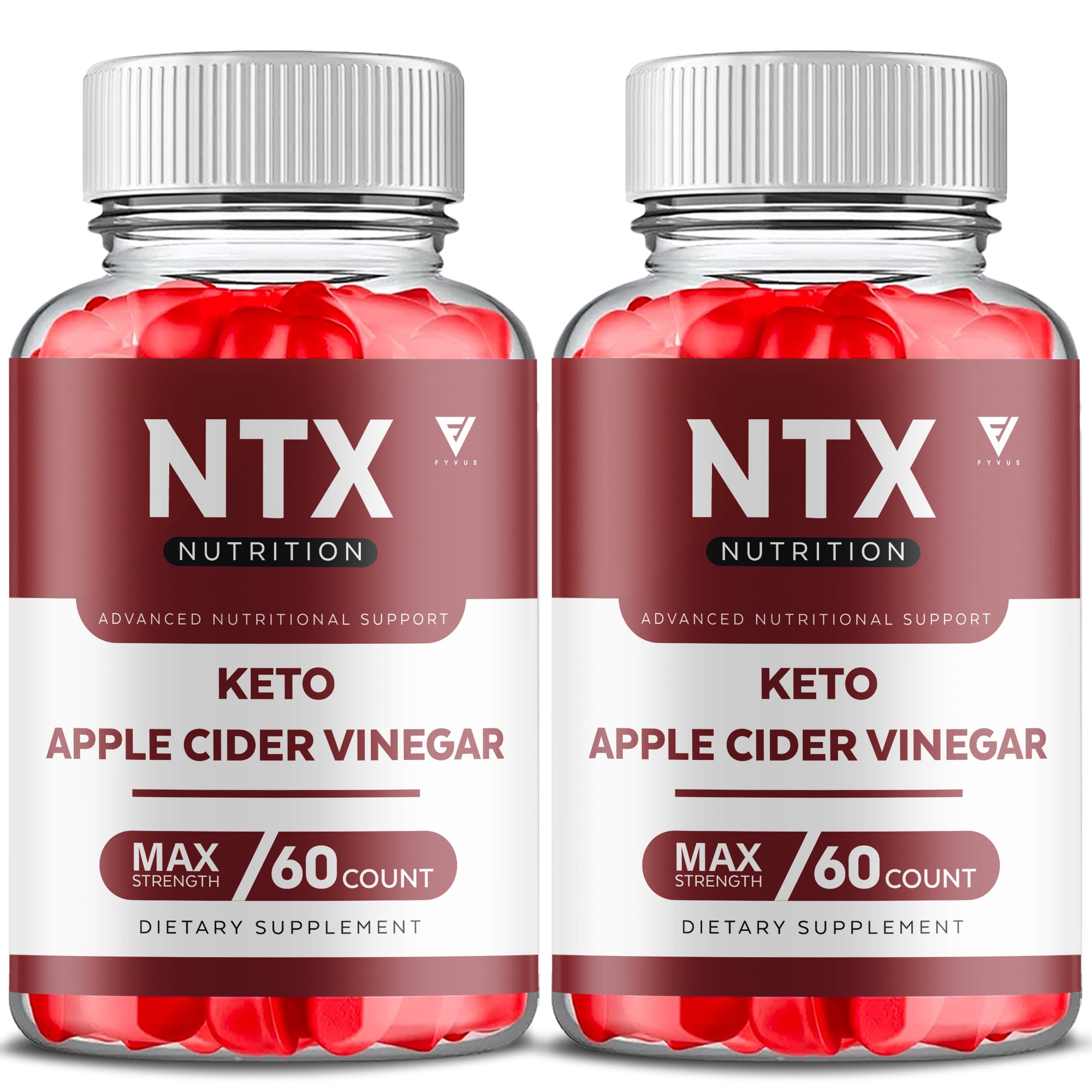 (2 Pack) NTX Keto ACV Gummies NTX Nutrition Gummy Supplement (120 ...