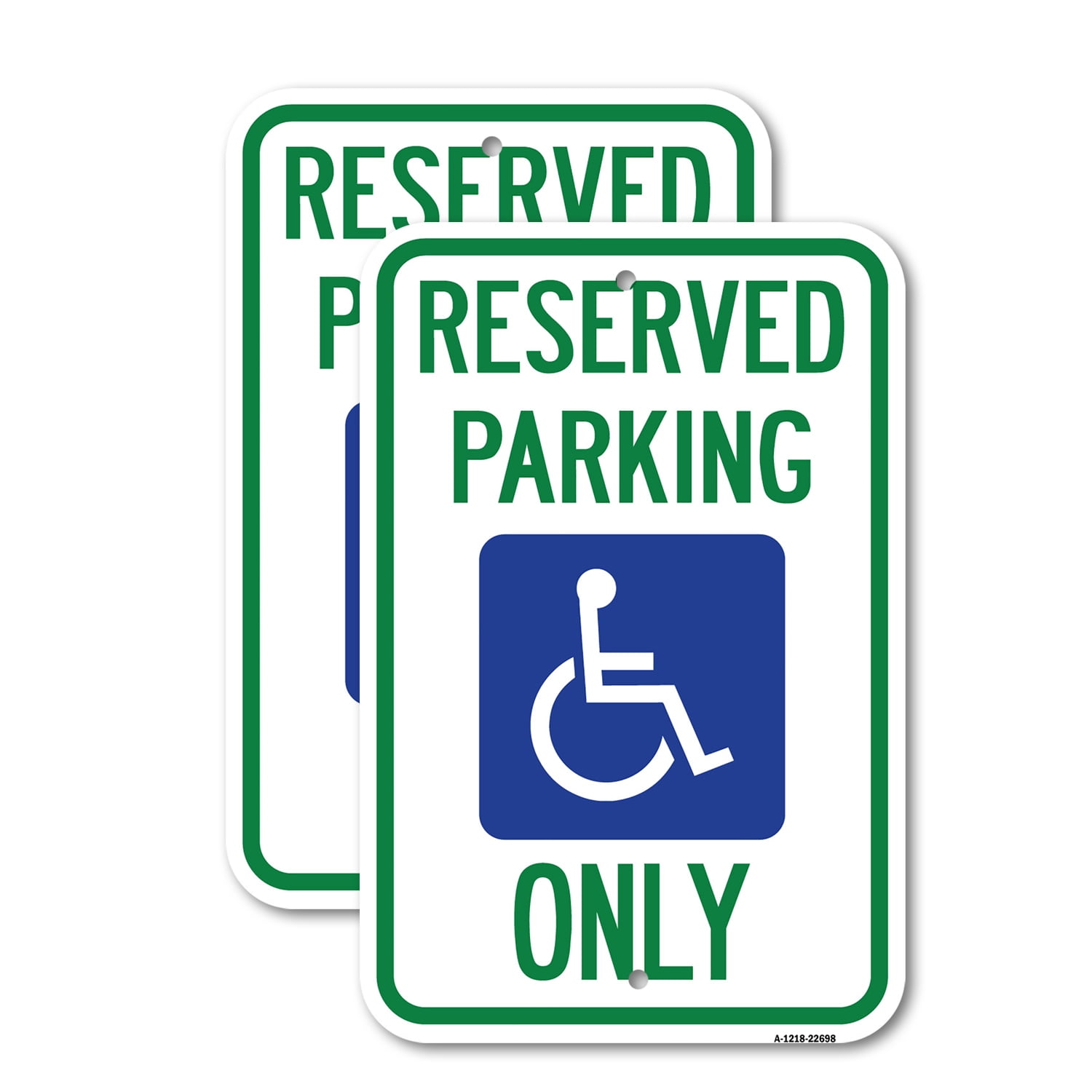 (2 Pack) With NY Compliance Reserved Parking Only (With Access Icon ...