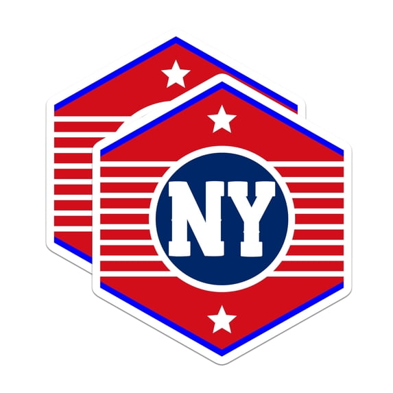 (2 Pack) NY Stickers - New York Pride - State Symbol Decals - 5" On ...