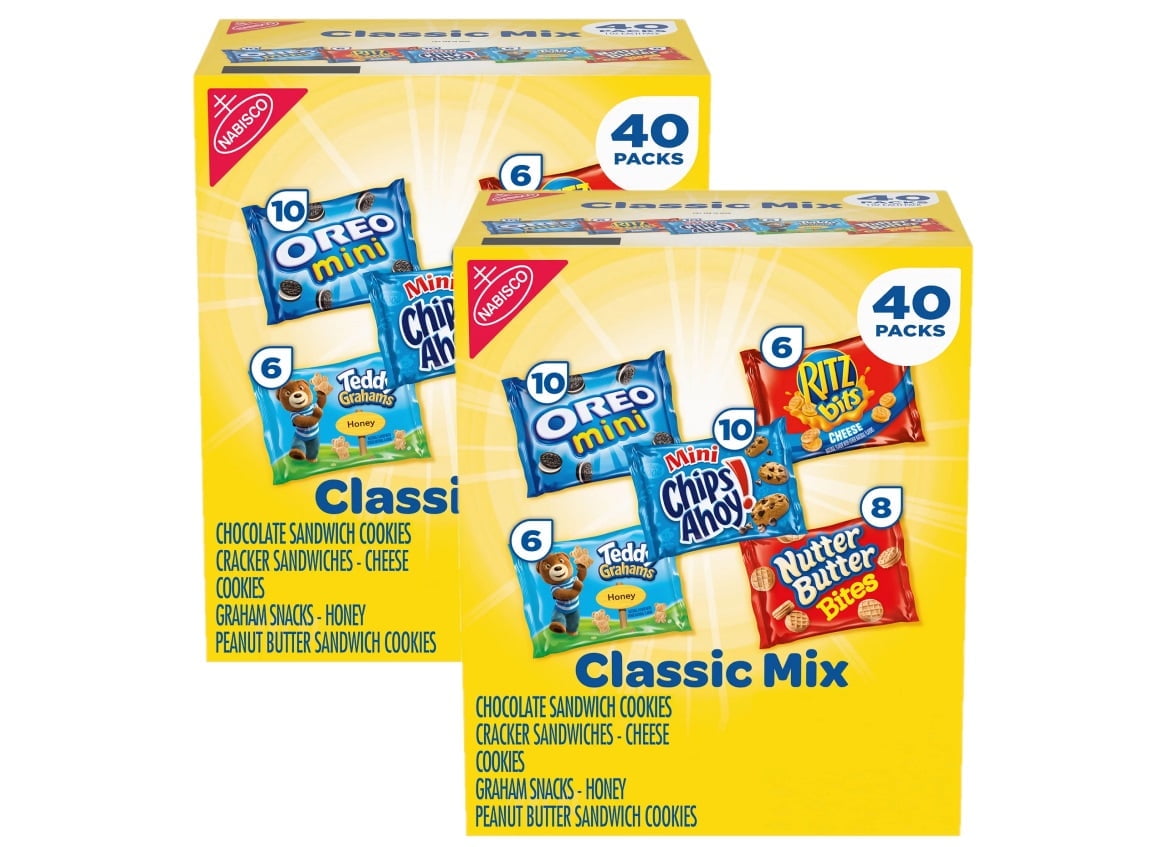 Nabisco Classic Mix Variety Pack, Assorted Snack Boxes, 2 Pack, 40 ...