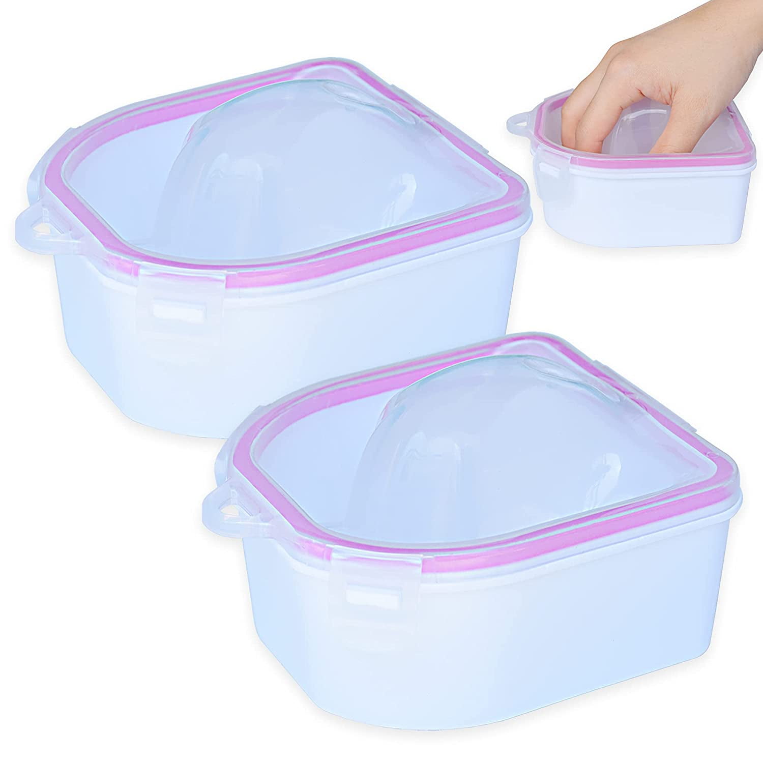 2 Pack Nail Soaking Bowl Nail Soak Off Bowl Acrylic Gel Polish Remover ...