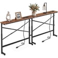 2-Pack Narrow Console Table with 2 Power Outlets & USB-C & USB, 78.8 ...