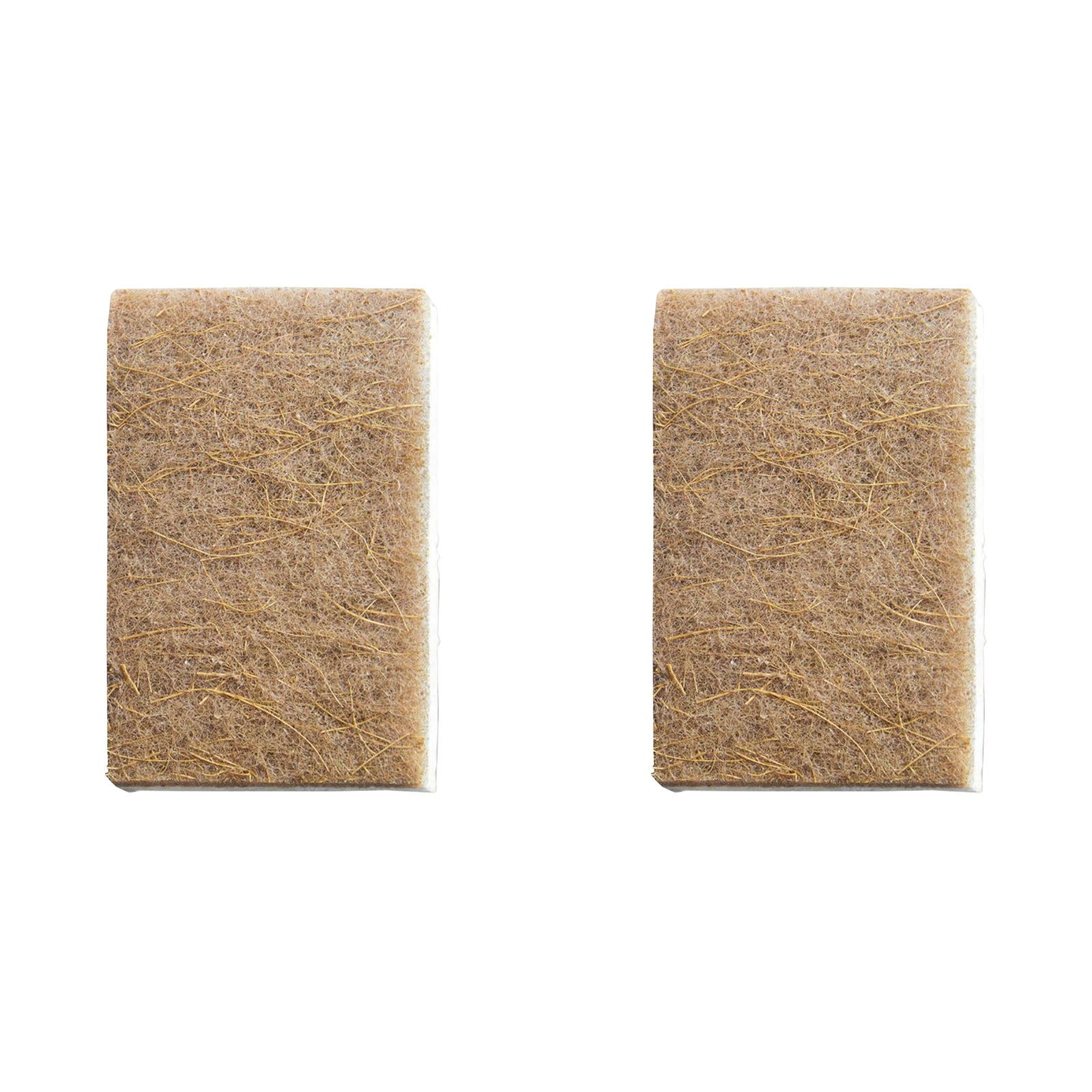 2-Pack Natural Coconut Fiber Kitchen Sponge, Biodegradable Compostable ...