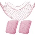2 Pack Natural Cotton Fish Net Decorations for Party, Nautical Themed ...