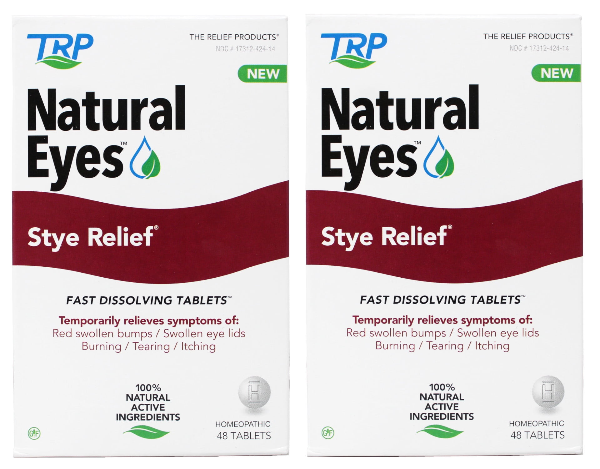 2 Pack - Natural Eyes, Stye Relief Tablets, Temporarily Relieves ...