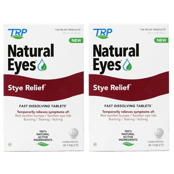 2 Pack - Natural Eyes, Stye Relief Tablets, Temporarily Relieves ...