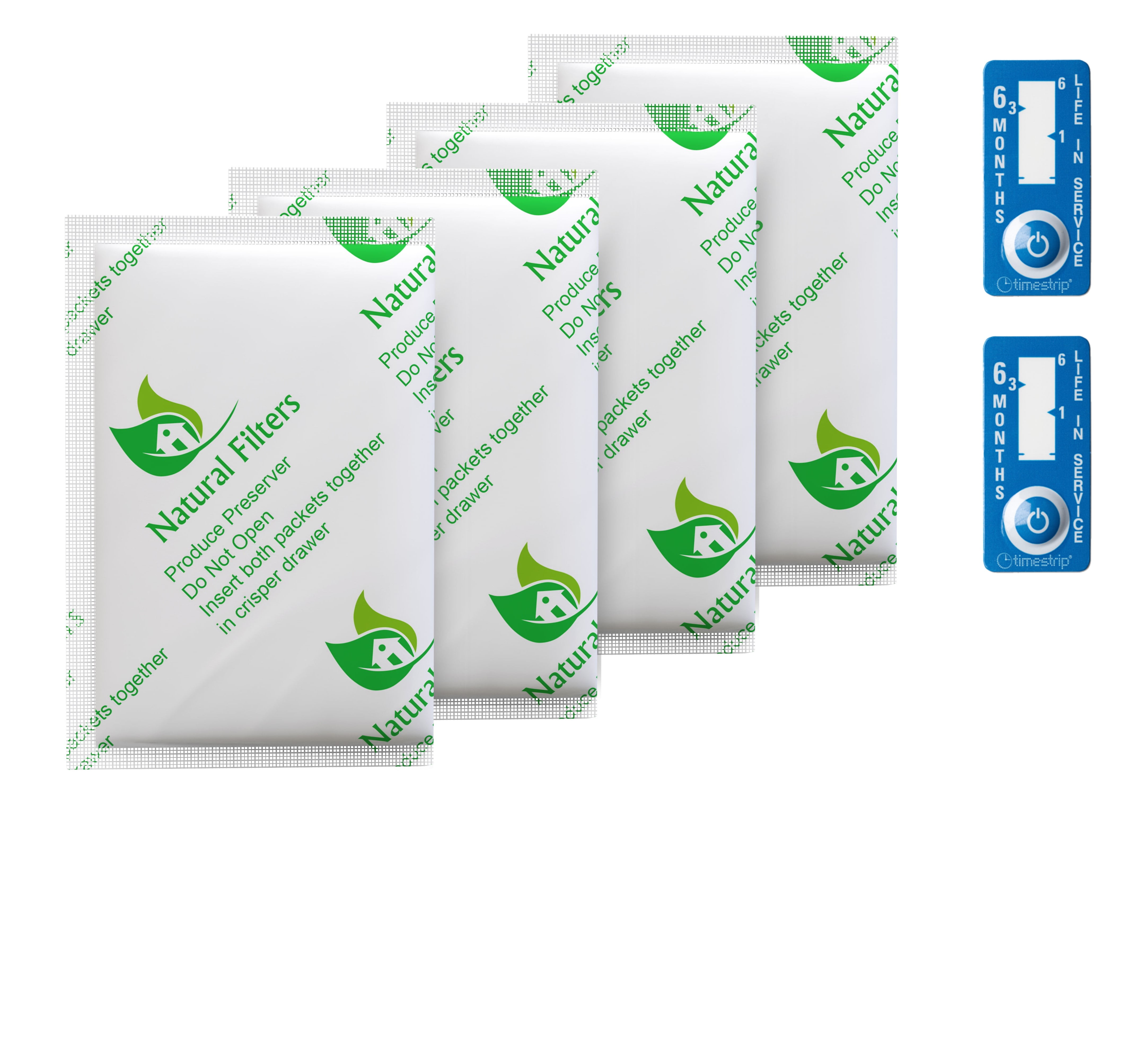 2-Pack Natural Filters Produce Preserver Plus Indicator Strips ...