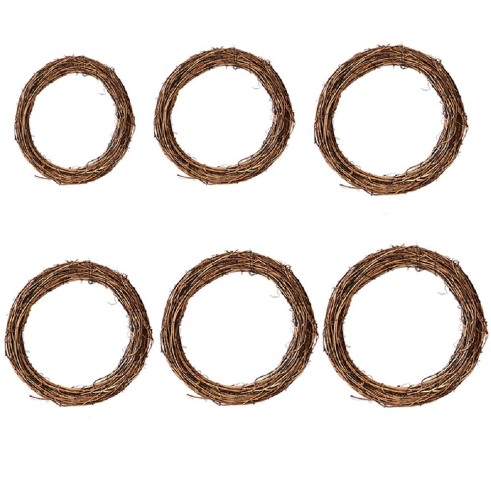2 Pack Natural Grapevine Wreath Rings, Rattan Vine Branch Wreath Hoop ...