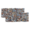 2 Pack Natural Multicolor Pebbles Valance for Window Boho Red Brown ...