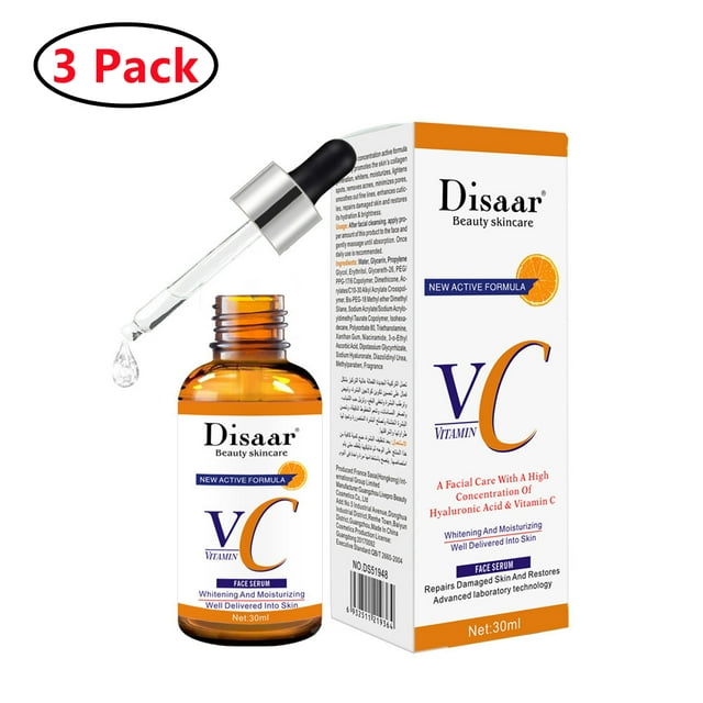 2 Pack Natural Vitamin C Face Serum,Hyaluronic Acid Serum. Best Anti Aging Face Serum -20% VC ...