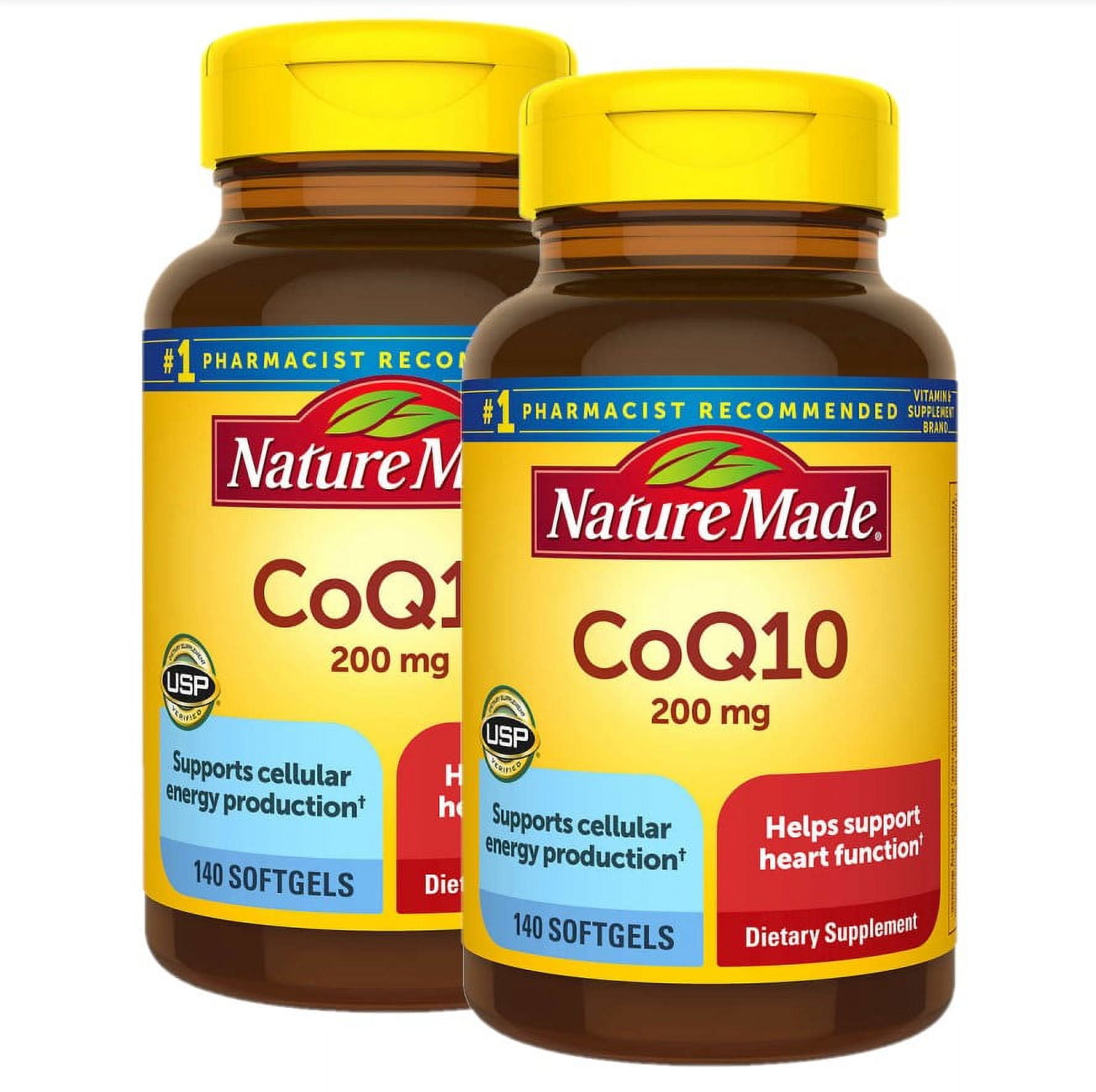 Nature Made CoQ10 200mg Softgels | 2 Pack 140 Capsules for Heart ...