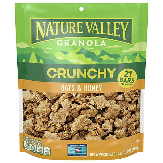 2 Pack Nature Valley Granola Crunch Oats n Honey - 16 Oz - Walmart.com