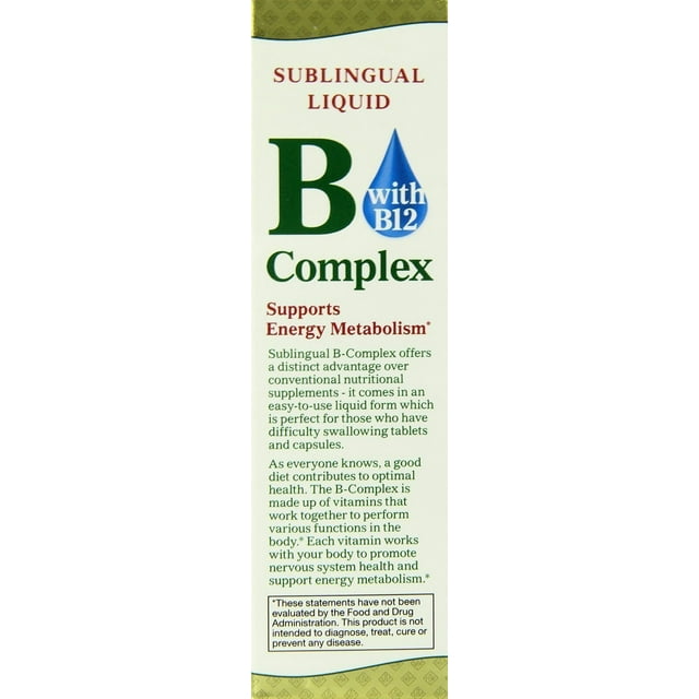 2 Pack Nature's Bounty Vitamin B Complex Sublingual Liquid, 2 Ounce ...