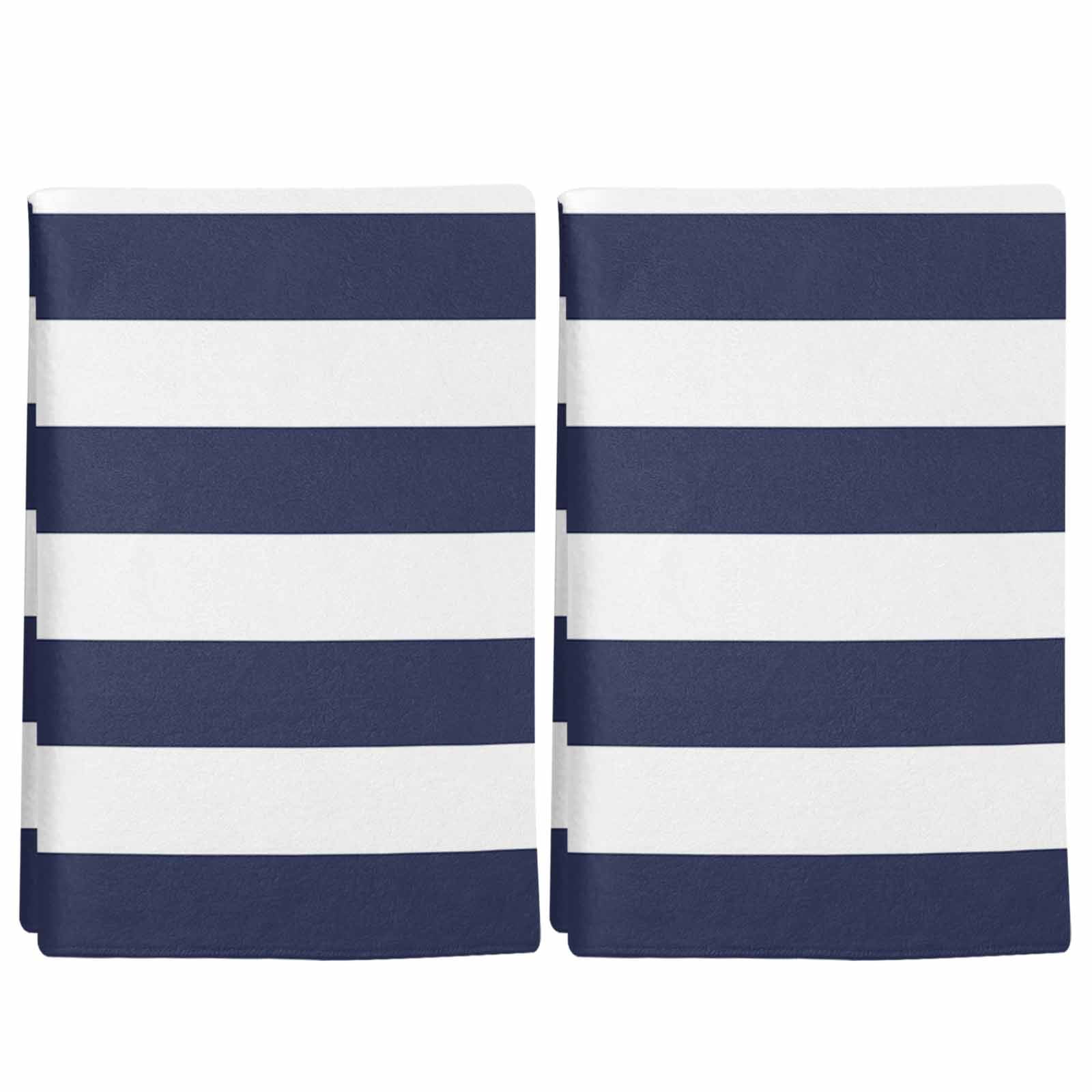 2 Pack Navy Blue Kitchen Towels White Stripe Decorative Dish Towel Sets ...