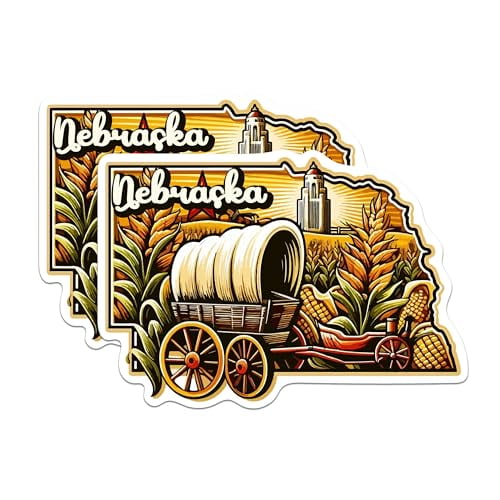 (2 Pack) Nebraska State Shape Magnets - NE State Magnet - Choose from ...