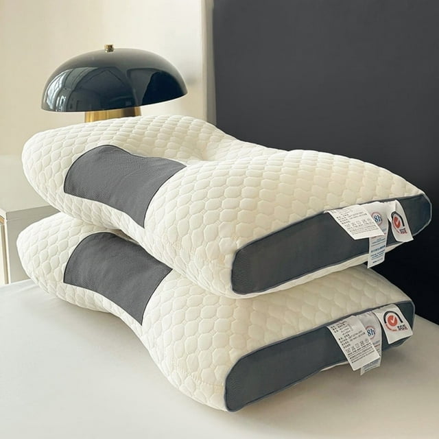 2-Pack Neck Pillow Soft Knitted Massage- Adjustable Ergonomic ...