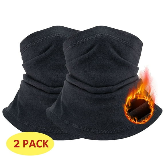 2 Pack Winter Neck Warmer Gaiter Fleece Windproof Face Mask Cover Cold ...