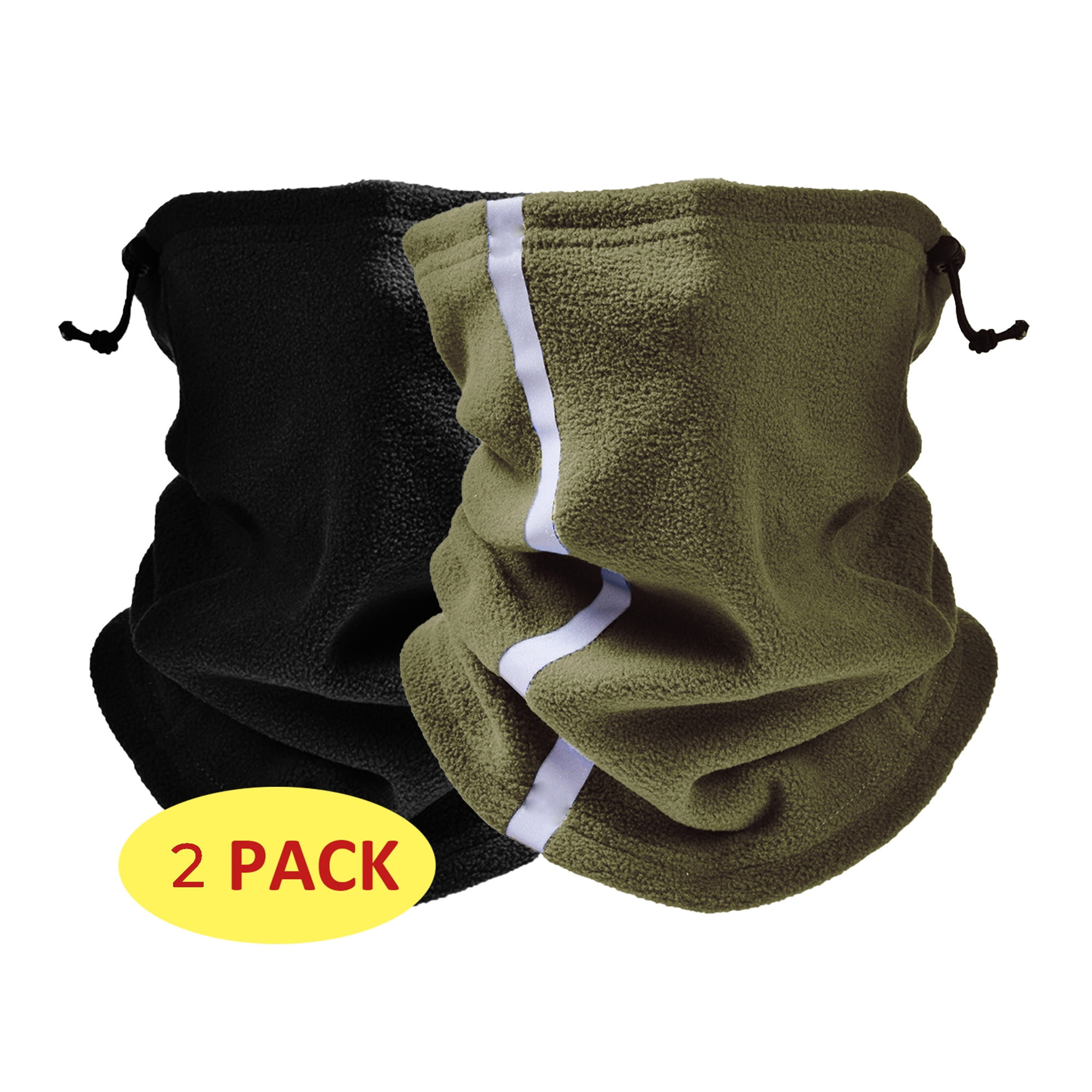 2 Pack Neck Warmer Thermal Winter Gator for Men and Women Ski Half Face ...