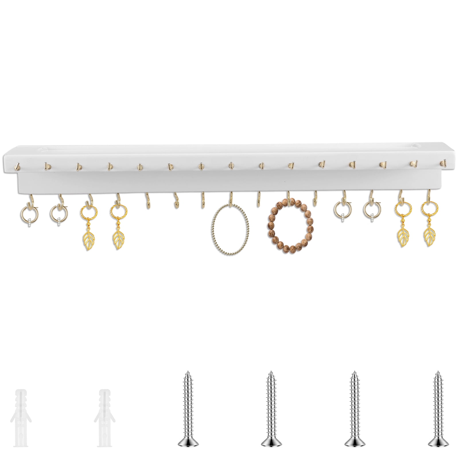 2 Pack Necklace Holder, Wall Mounted Necklace Hangers Hanging Jewelry ...