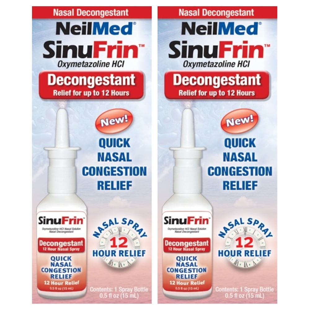 Neilmed SinuFrin Nasal Decongestant Spray, 2 Pack, 15mL Each ...
