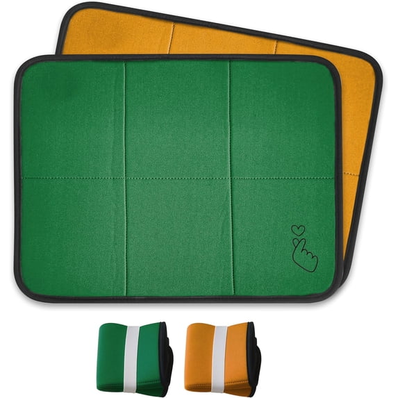 2 Pack Neoprene Portable Lightweight Mini Folding Mat - Waterproof Soft ...