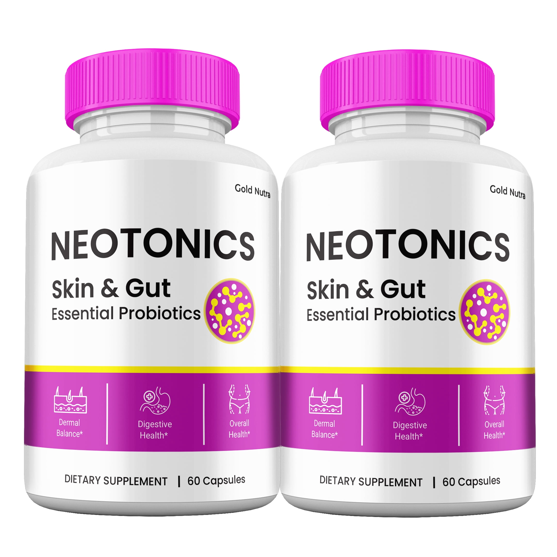 (2 Pack) Neotonics Capsules, Neotonics Supplement for Gut and Skin ...