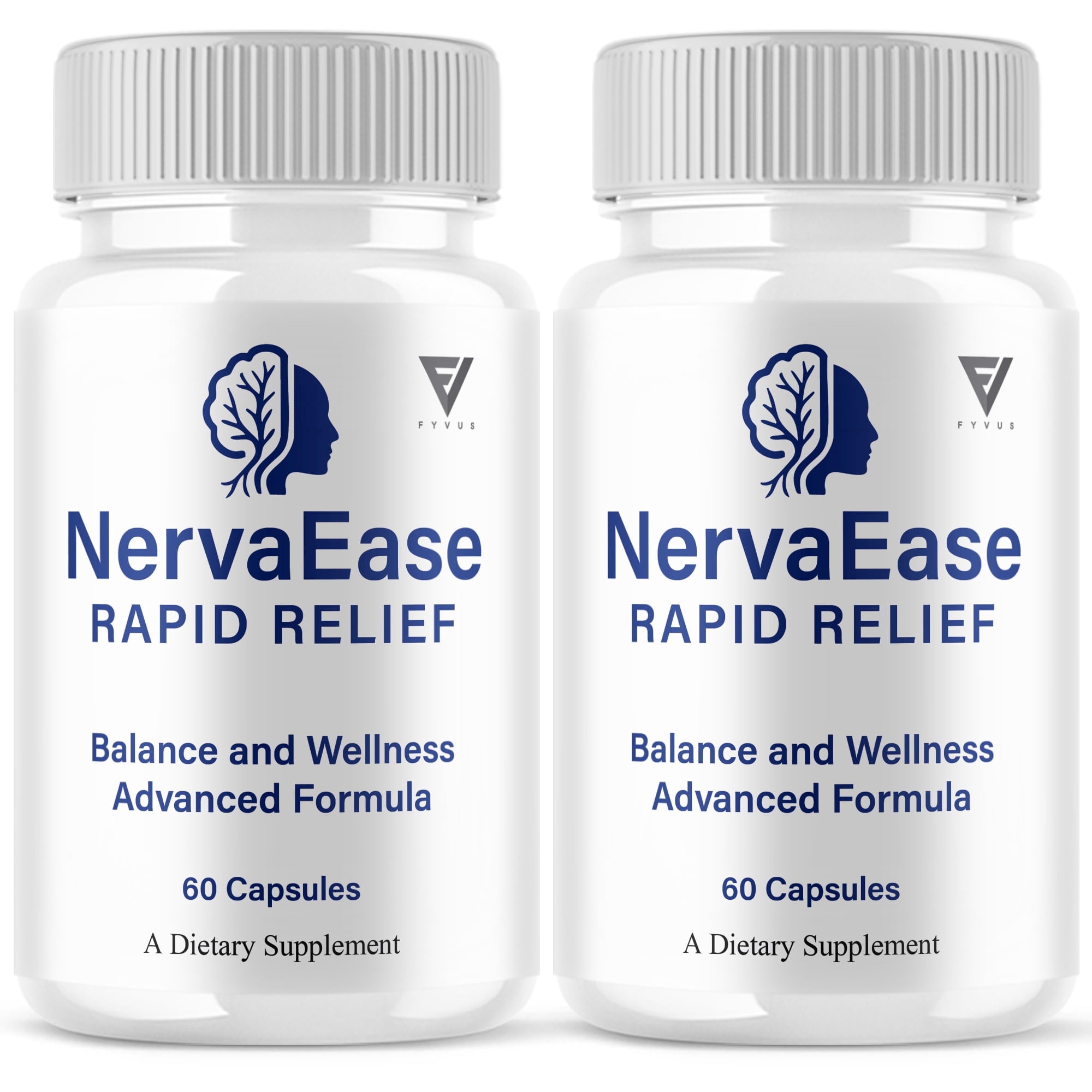 (2 Pack) NervaEase Premium Health & Wellness Supplement (120 Capsules ...