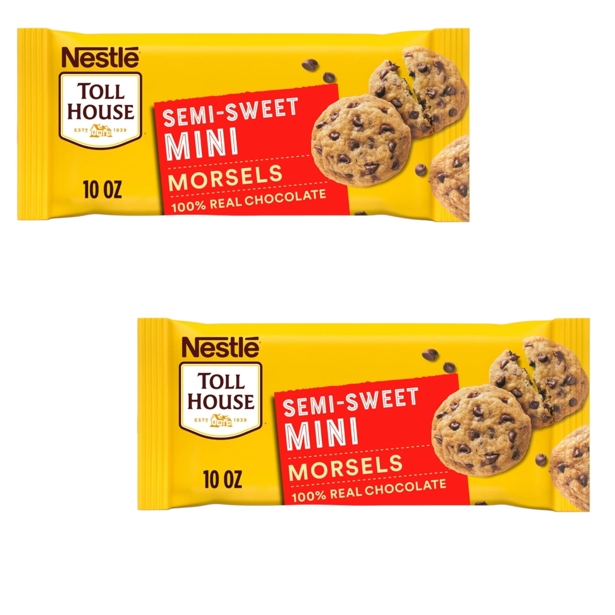Nestle Toll House Semi Sweet Chocolate Mini Baking Chips, 10 oz Bags, 2 Pack - Walmart.com