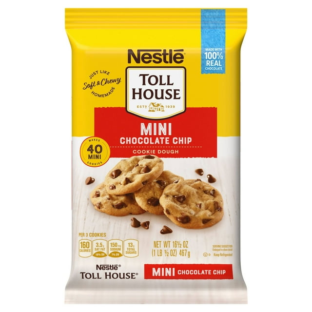 2 Pack - Nestle Tollhouse Mini Chocolate Chip Cookie Dough, 16.5oz ...