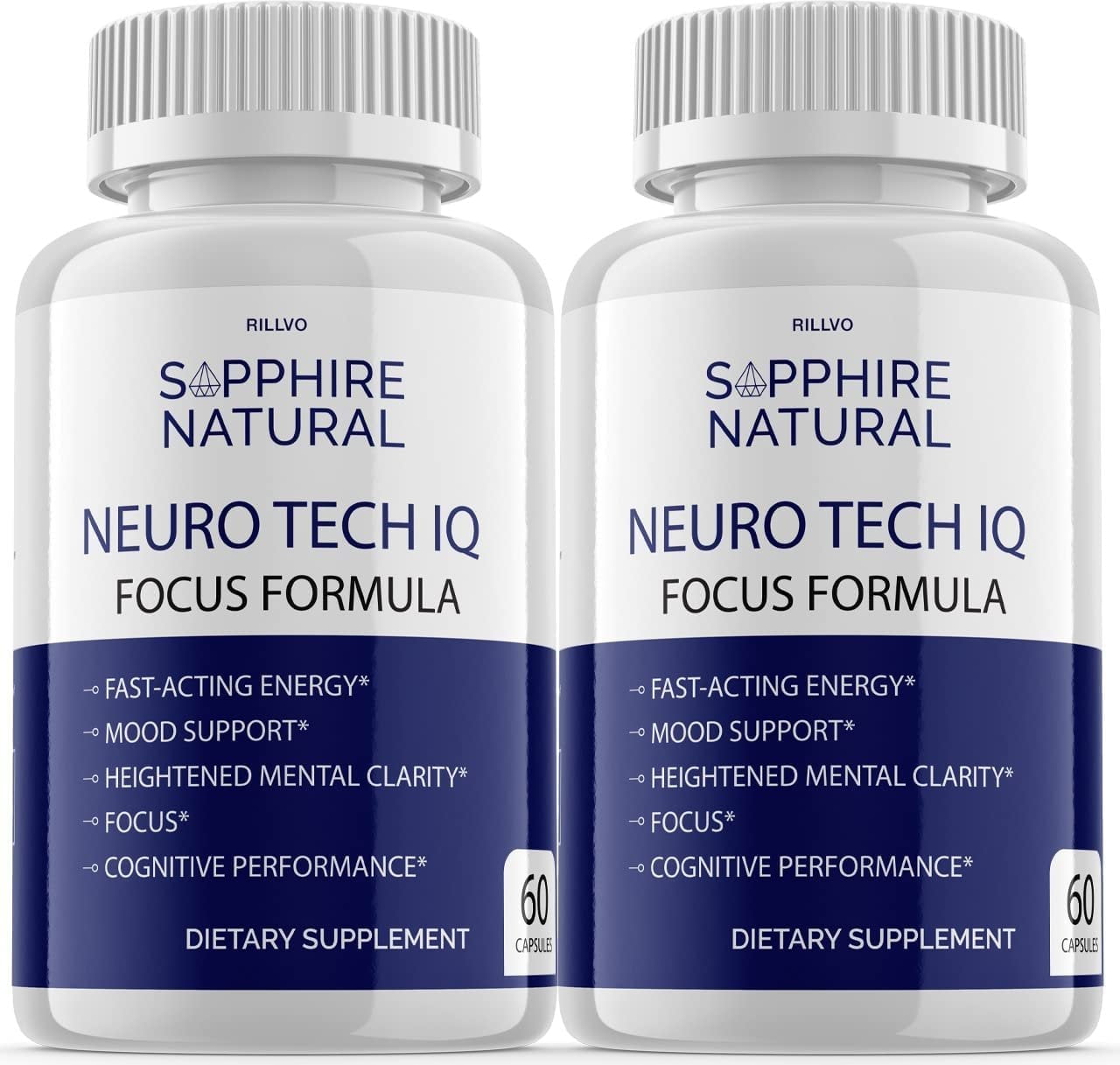 Neuro Tech IQ Brain Supplement Capsules - 2 Pack, 120 Count, Memory ...