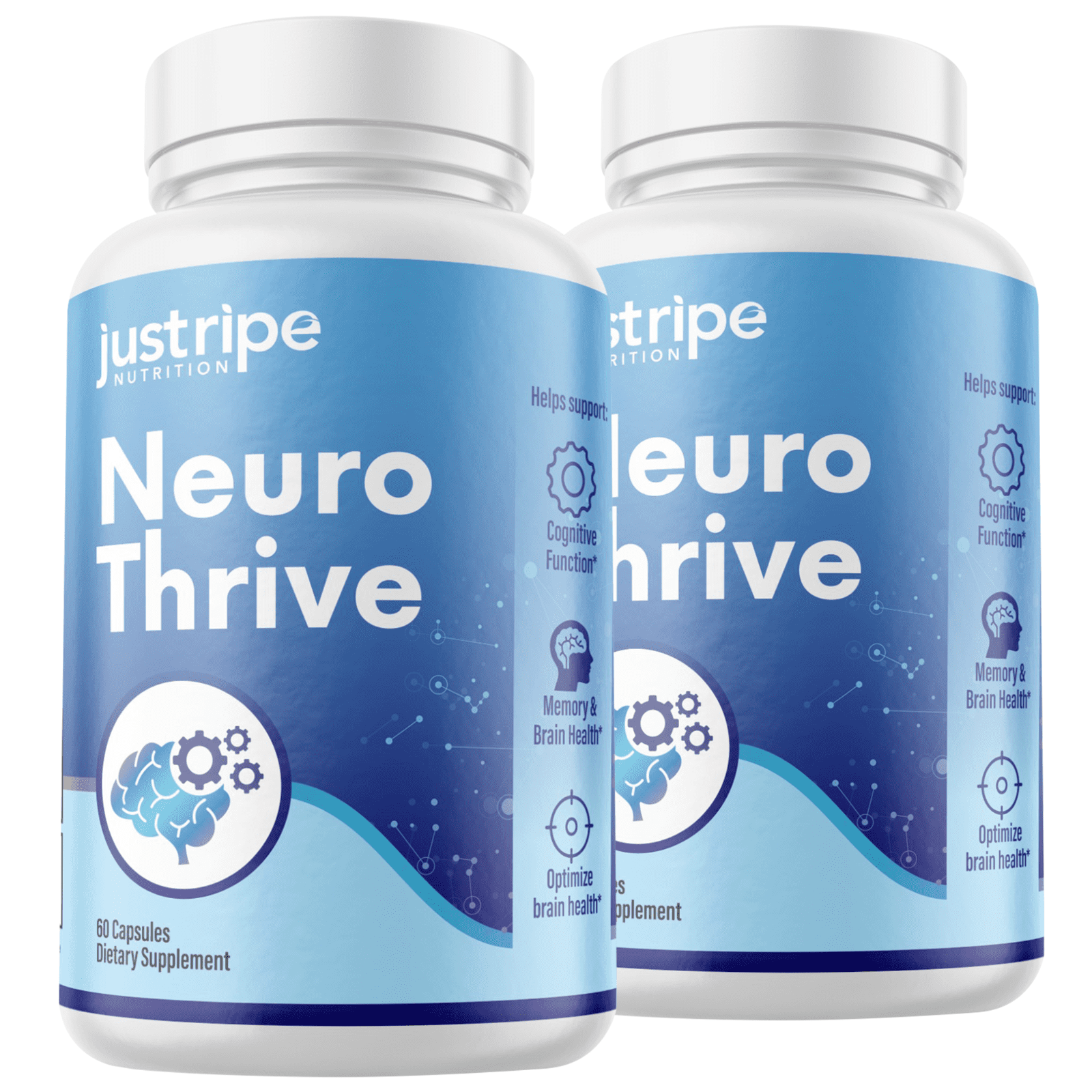 2 Pack Neuro-Thrive Supports Cognitive Function Memory & Brain Health - 60 Caps - Walmart.com