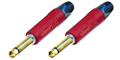 2 Pack Neutrik NP2X-AU-SILENT 2 Pole 1/4" Phone Plug Gold Contacts ...
