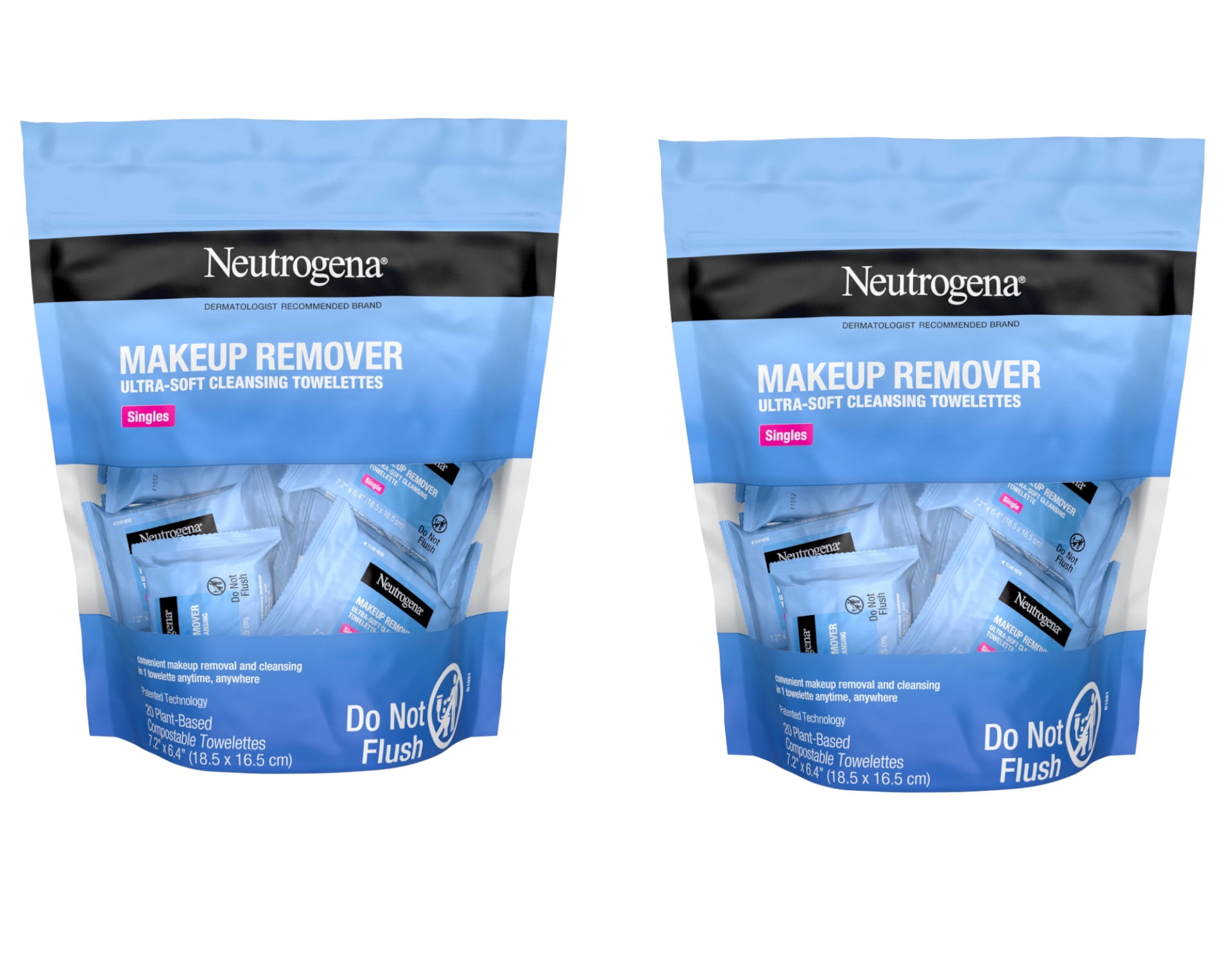 2 Pack Neutrogena Cleansing Facial Wipes, Individually Wrapped, 1 Bag ...