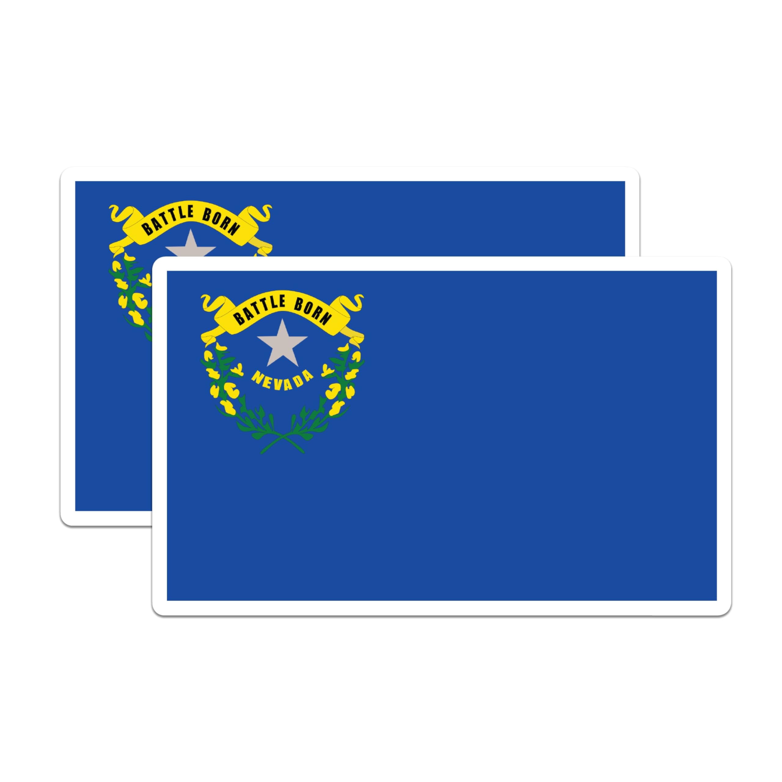 (2 Pack) Nevada State Flag Stickers - NV State Flag Sticker - Choose ...
