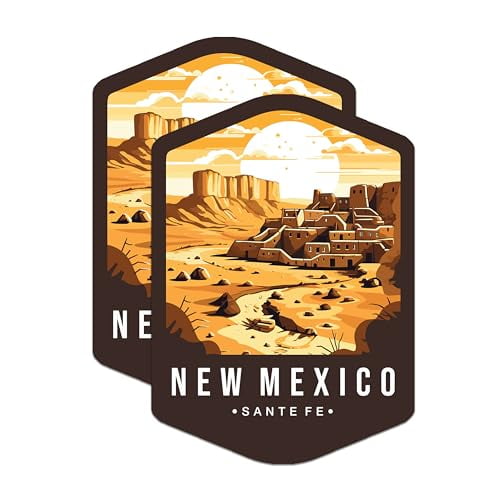 (2 Pack) New Mexico State and Capitol Stickers - NM State Sticker ...