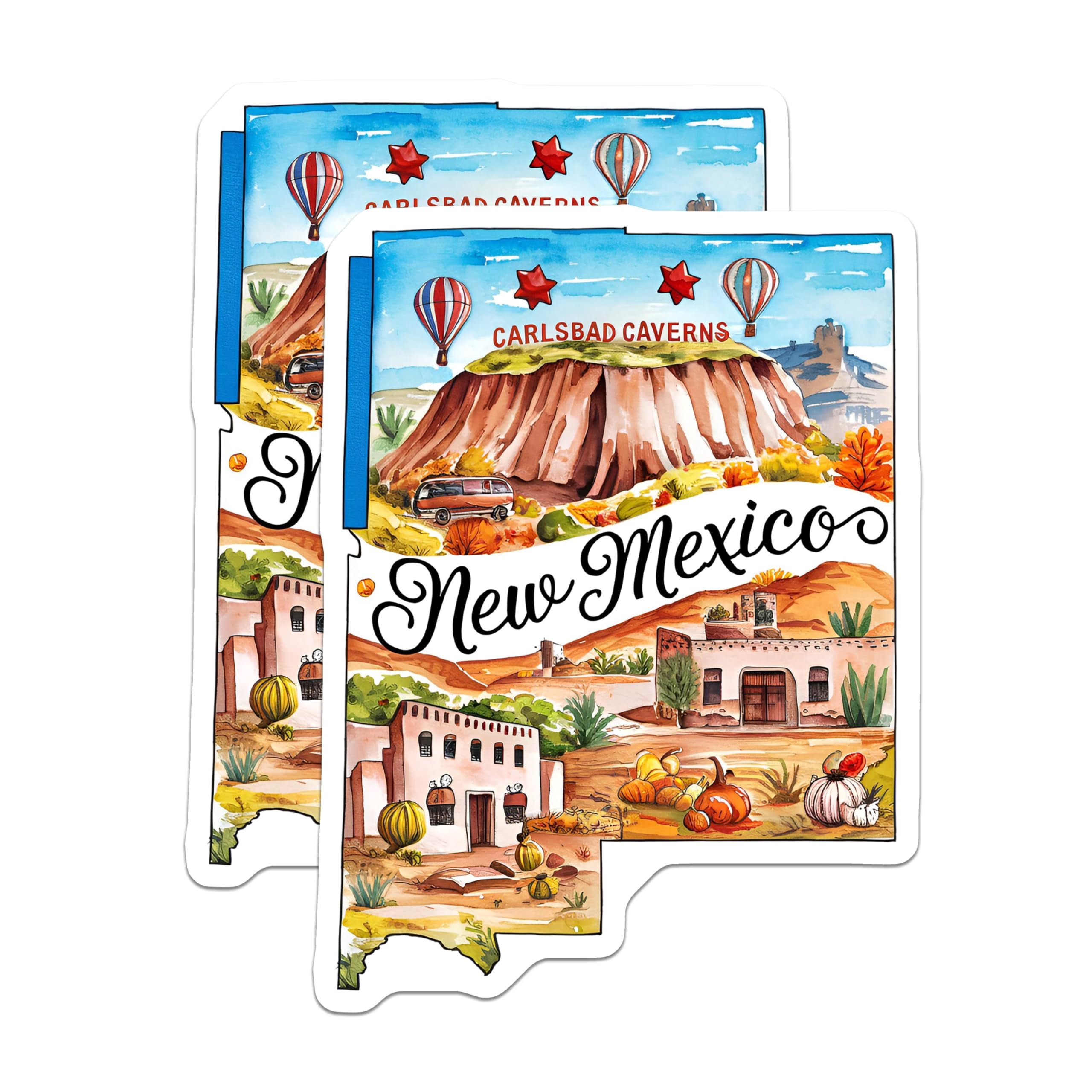 (2 Pack) New Mexico State Magnets - Carlsbad Caverns - Vintage Travel ...